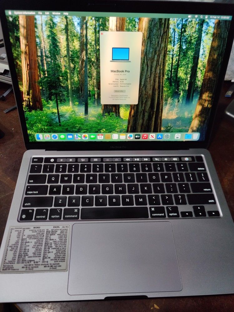 MacBook Pro 2020 13" Retina TouchBar Apple M1 Chip, 8GB Ram 256GB SSD ...