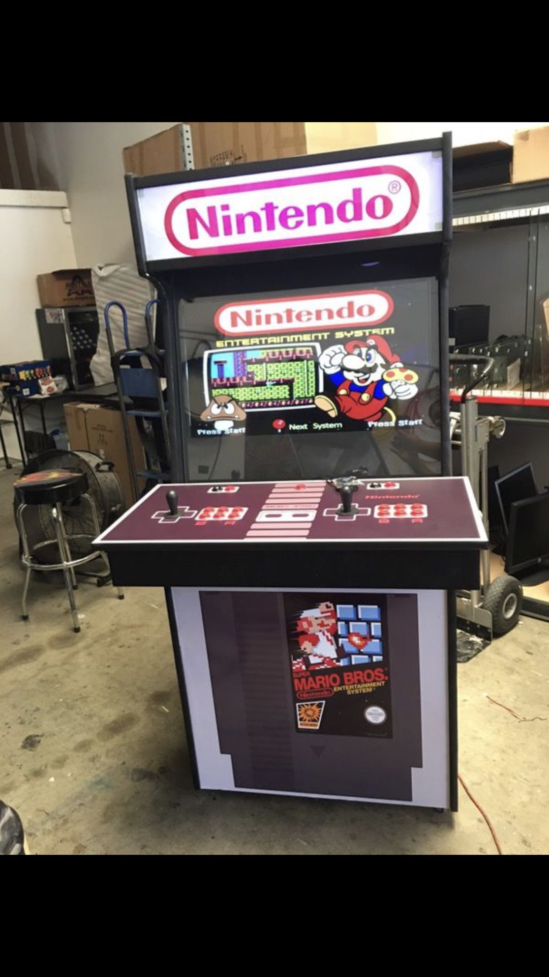 New Arcade 2 player, 32” LCD Nintendo NES theme 6000+ games MAME ...
