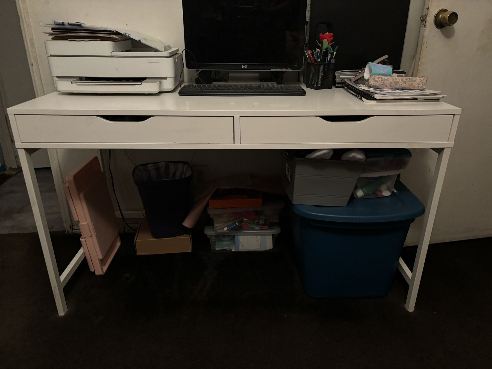 White IKEA Alex Desk for Sale in Buena Park CA OfferUp