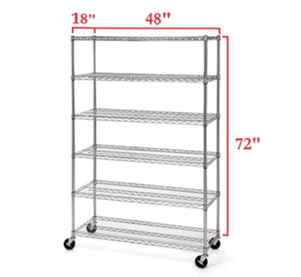 76"(H) x 48"(L) x 18"(D) Heavy Duty Chrome Shelving Unit for Sale in ...