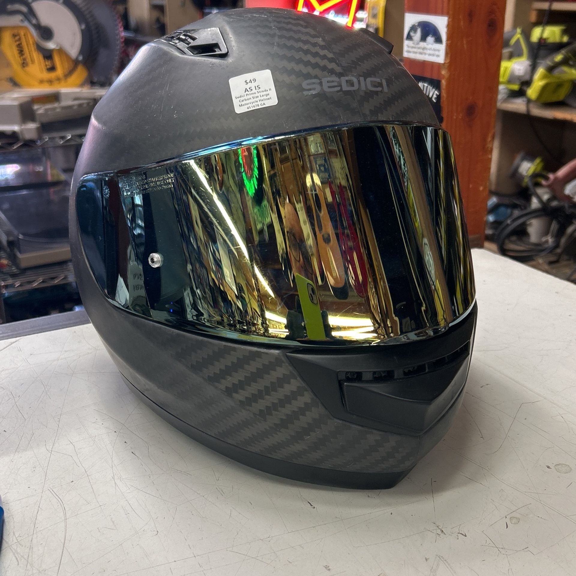 Large Sedici Primo Strata II Carbon Motorcycle Helmet for Sale in West ...