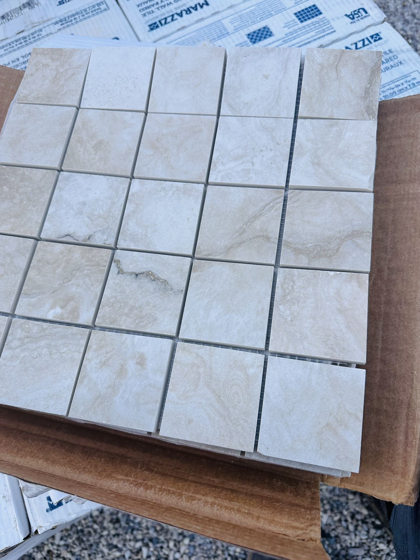 3 Boxes Only Florida Tile Home Collection Oasis Beige 12 in. x 12 in ...