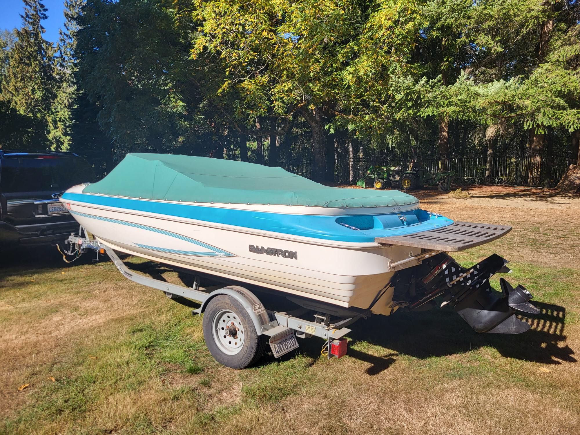 1994 Glastron 17.5' Open Bow Runabout with Teak Swim step. Includes ...