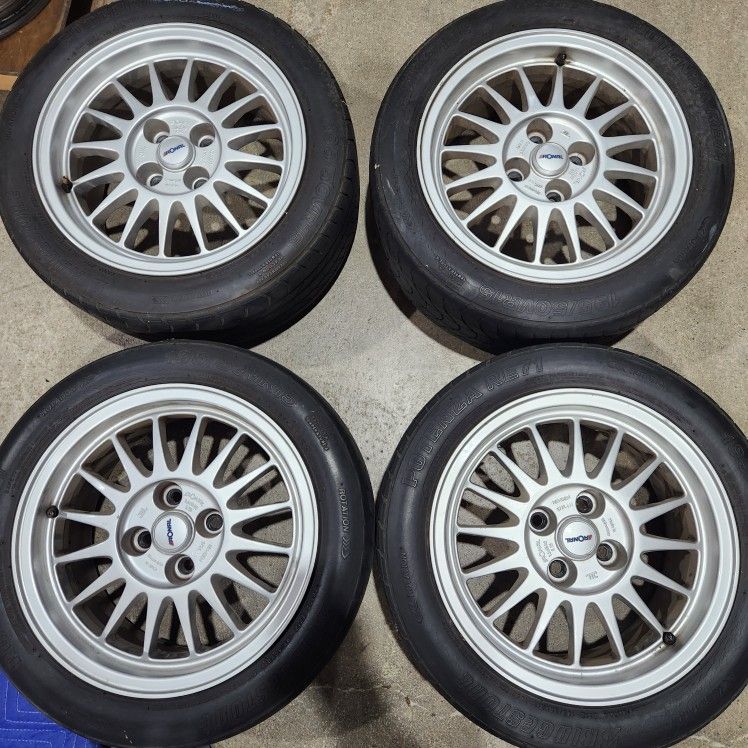 Rare BMW 2002 E21 4x100 RONAL R8 15x7 Et25 VW Mk1 MK2 E30 GTI Scirocco ...