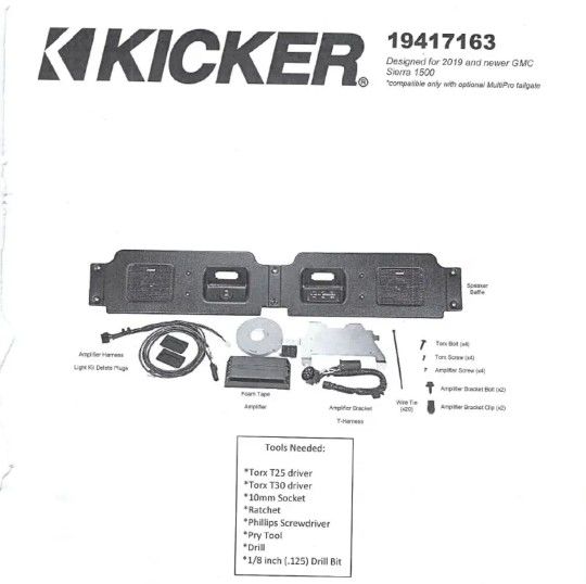 Chevy GMC / Chevy Multipro Multi Pro Tailgate Kicker Audio System OEM ...