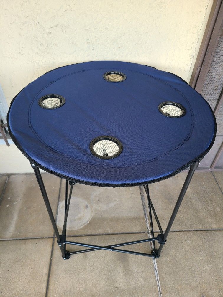 Torelli Outdoor Collapsible Foldable Round Beach / Camping Table for ...