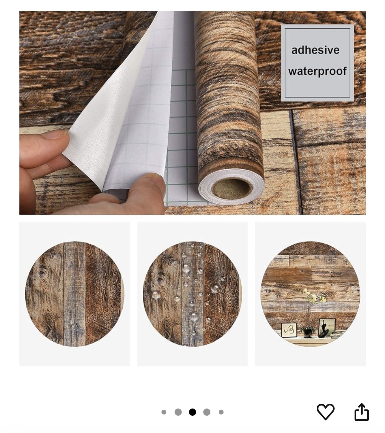 Wood Contact Paper Kitchen Peel and Stick Wallpaper, Self Adhesive ...