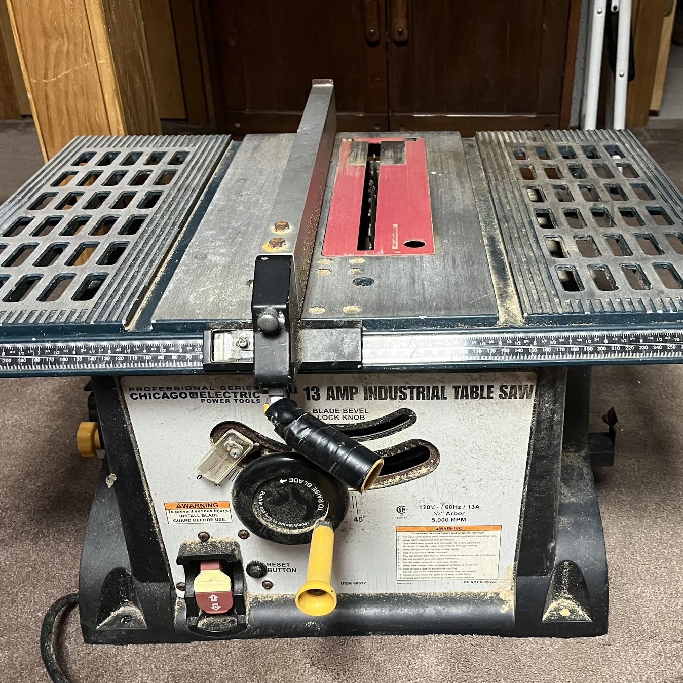 Chicago electric 10 13 amp industrial table saw store