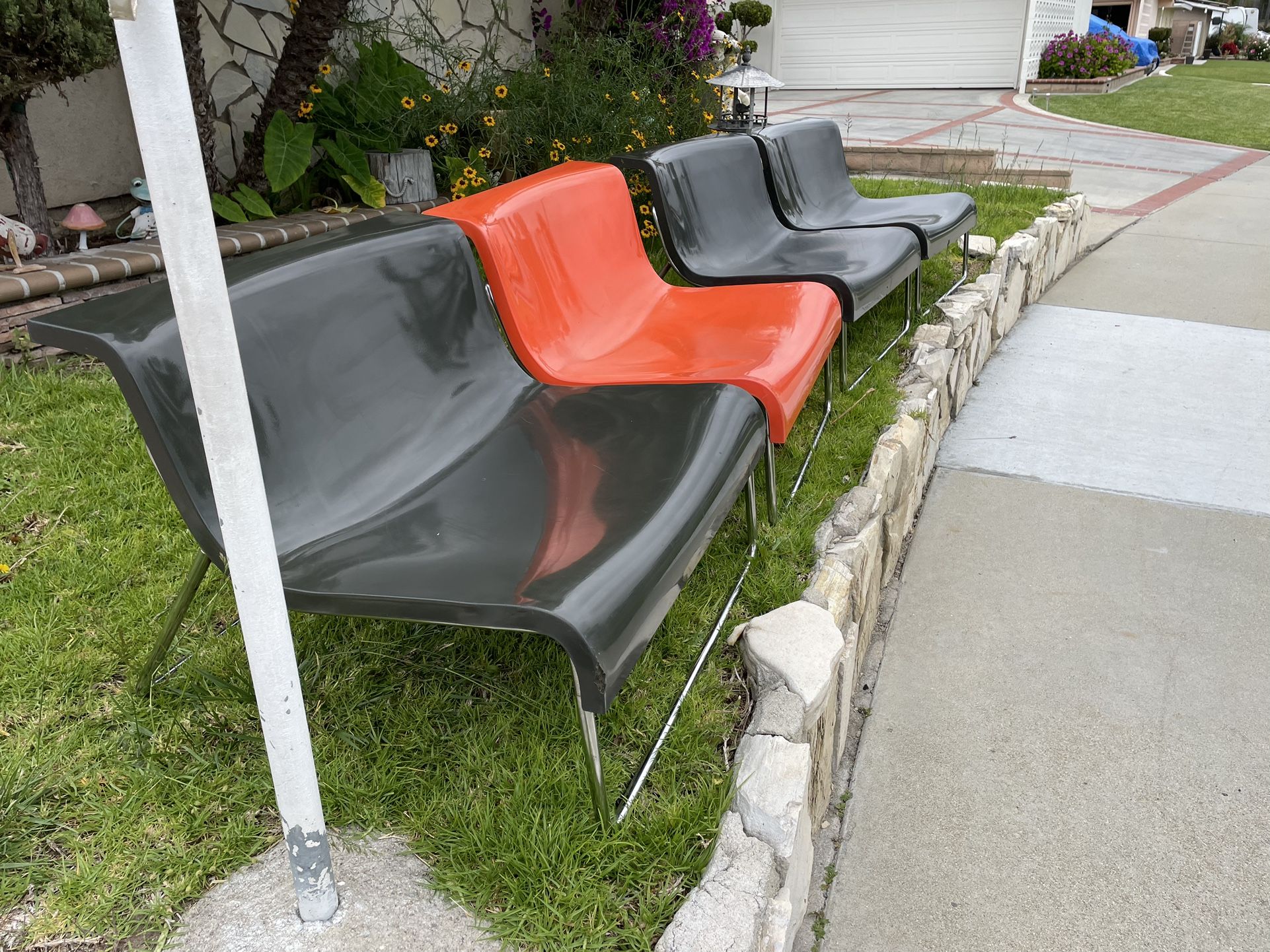 4 Kartell loungers Form Piero Lissoni Chairs MCM Italy Modern for Sale ...