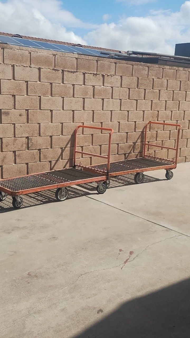 Orange Industrial Push Carts (From Costco) for Sale in Bloomington, CA ...