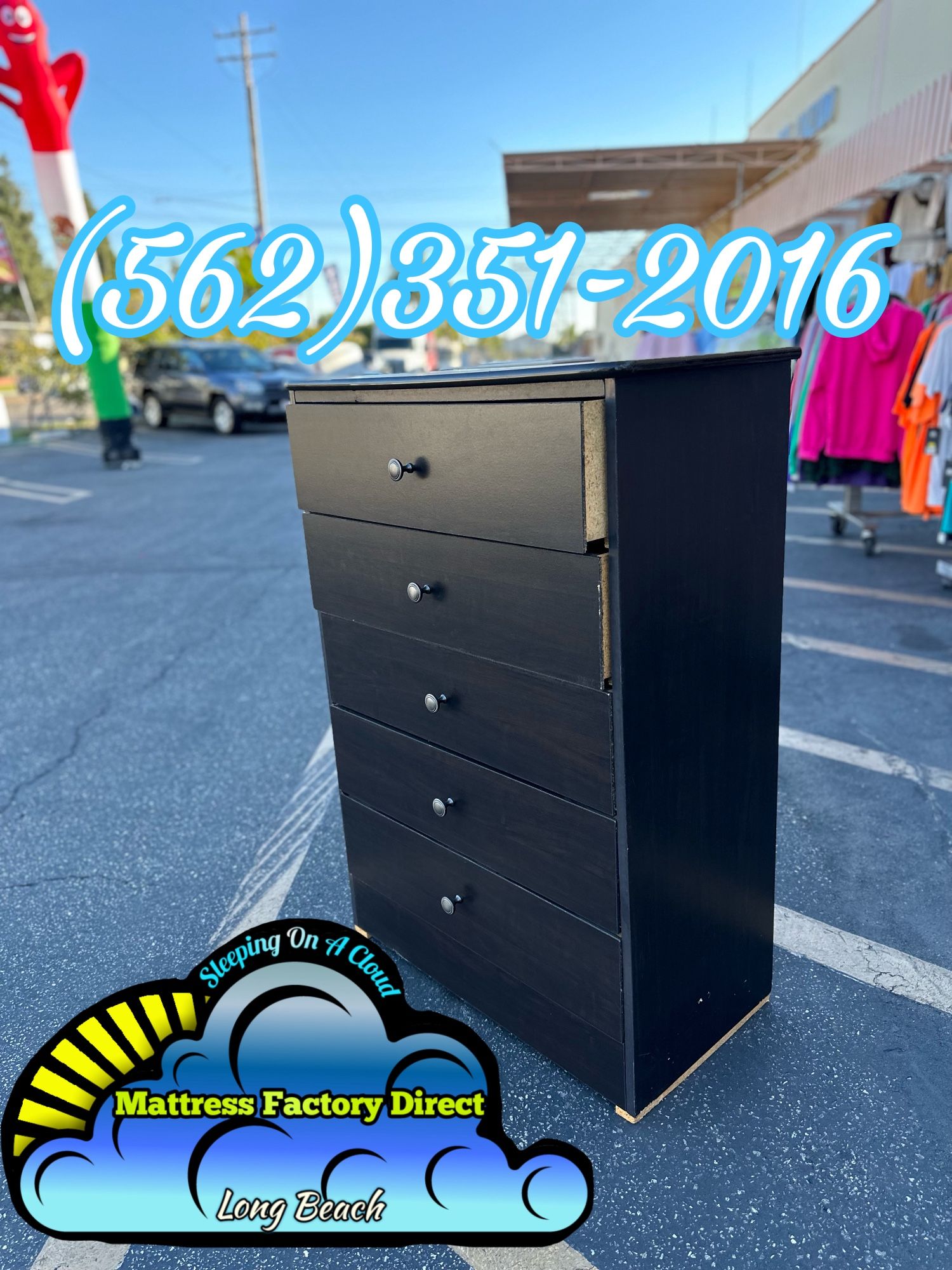 Black Five drawer Compressed Chest New Dresser New Comoda for Sale in ...