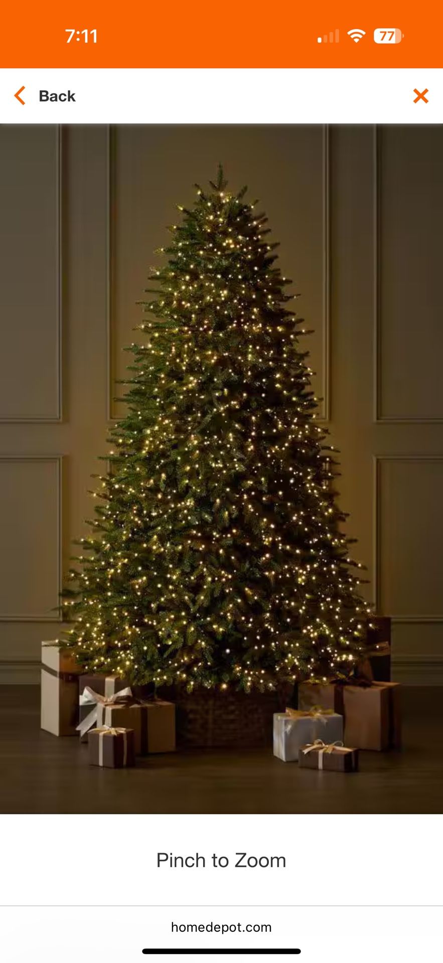 NEW 7.5 ft. Grand Duchess Twinkling Balsam Fir LED Pre-Lit Artificial ...