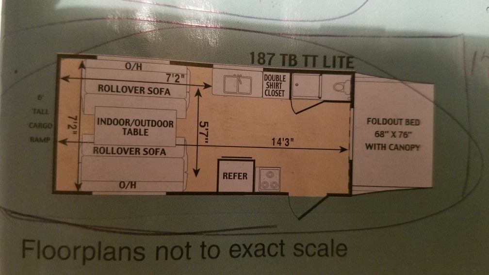 18' foot 2001 Wanderer Wagon by Thor 187TB trailer toy hauler for Sale ...