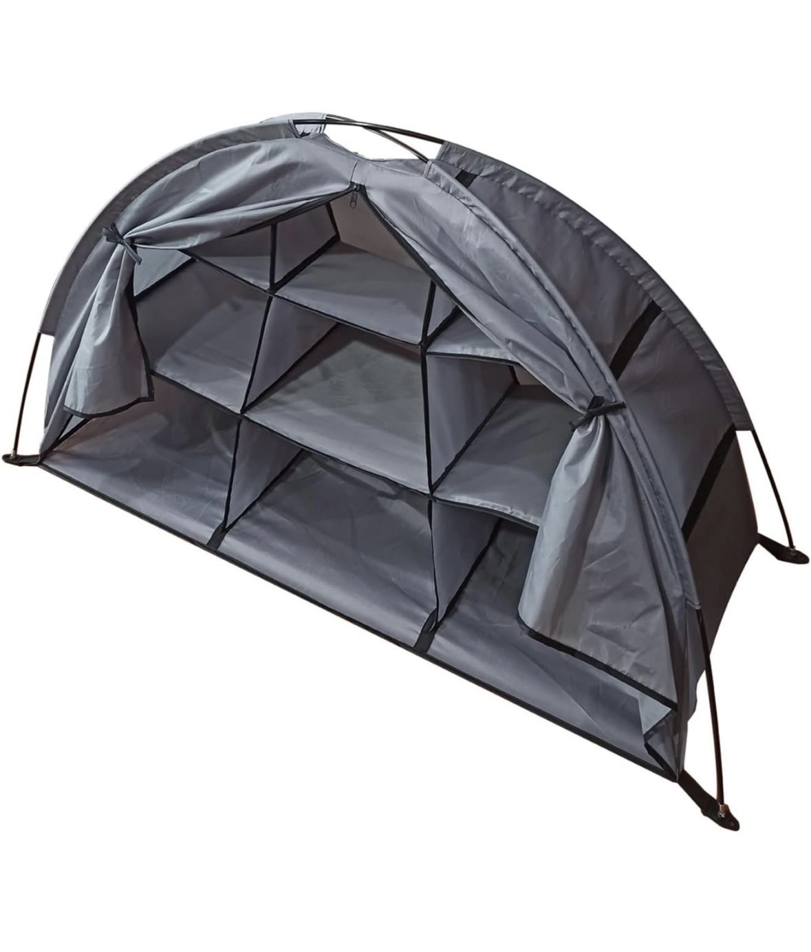 Camping Storage Cabinet Tent with 9-Shelfs Storage and Zippered Flap ...