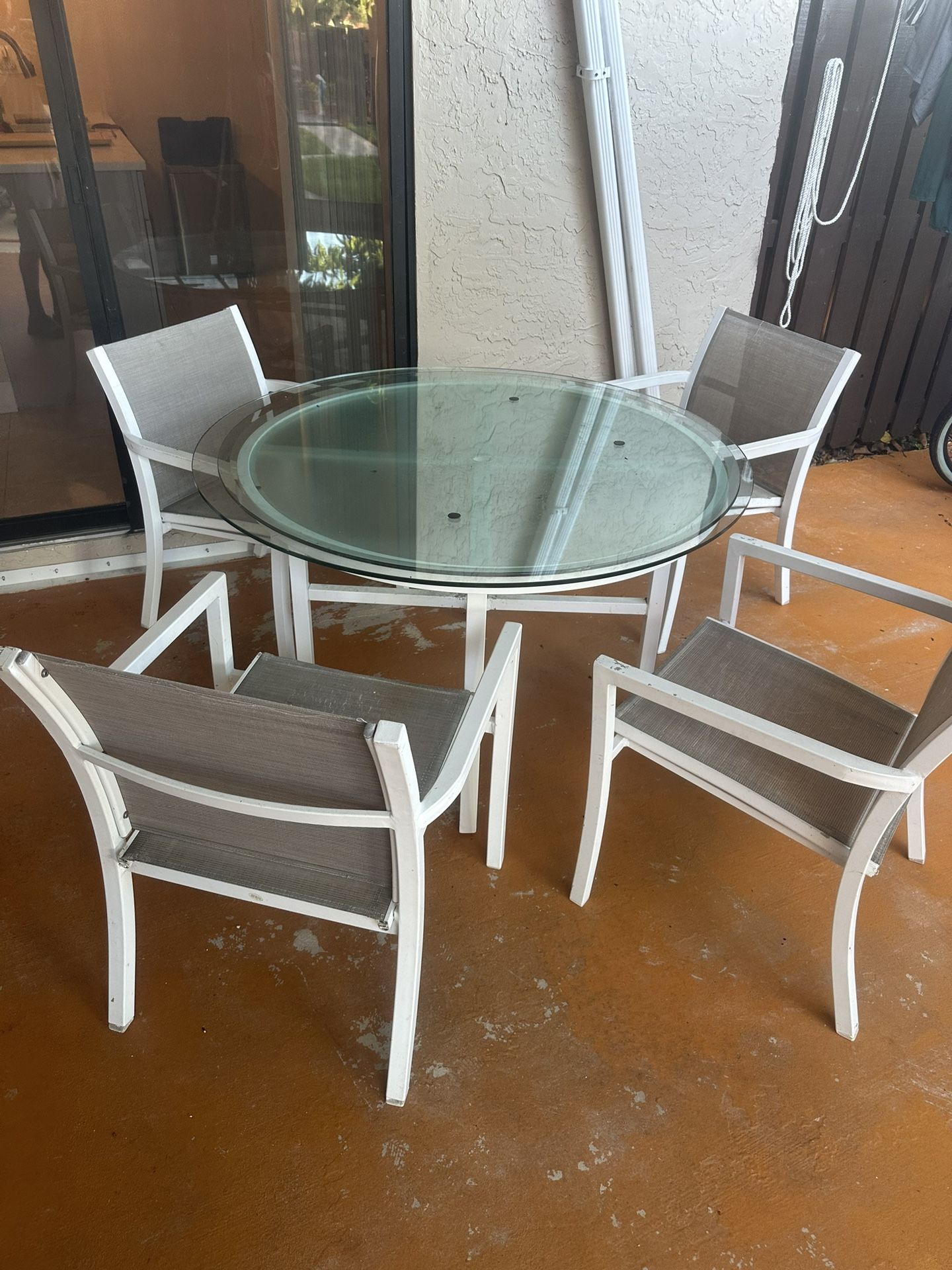 Patio Table And Chairs Set Outdoor Glass Table for Sale in Boca Raton ...