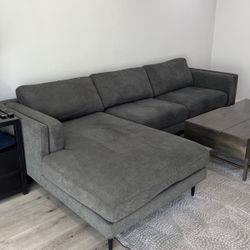 Aquarius II Dark Grey 2 Piece Sectional Couch With Chaise Lounge for Sale in Los Angeles CA OfferUp