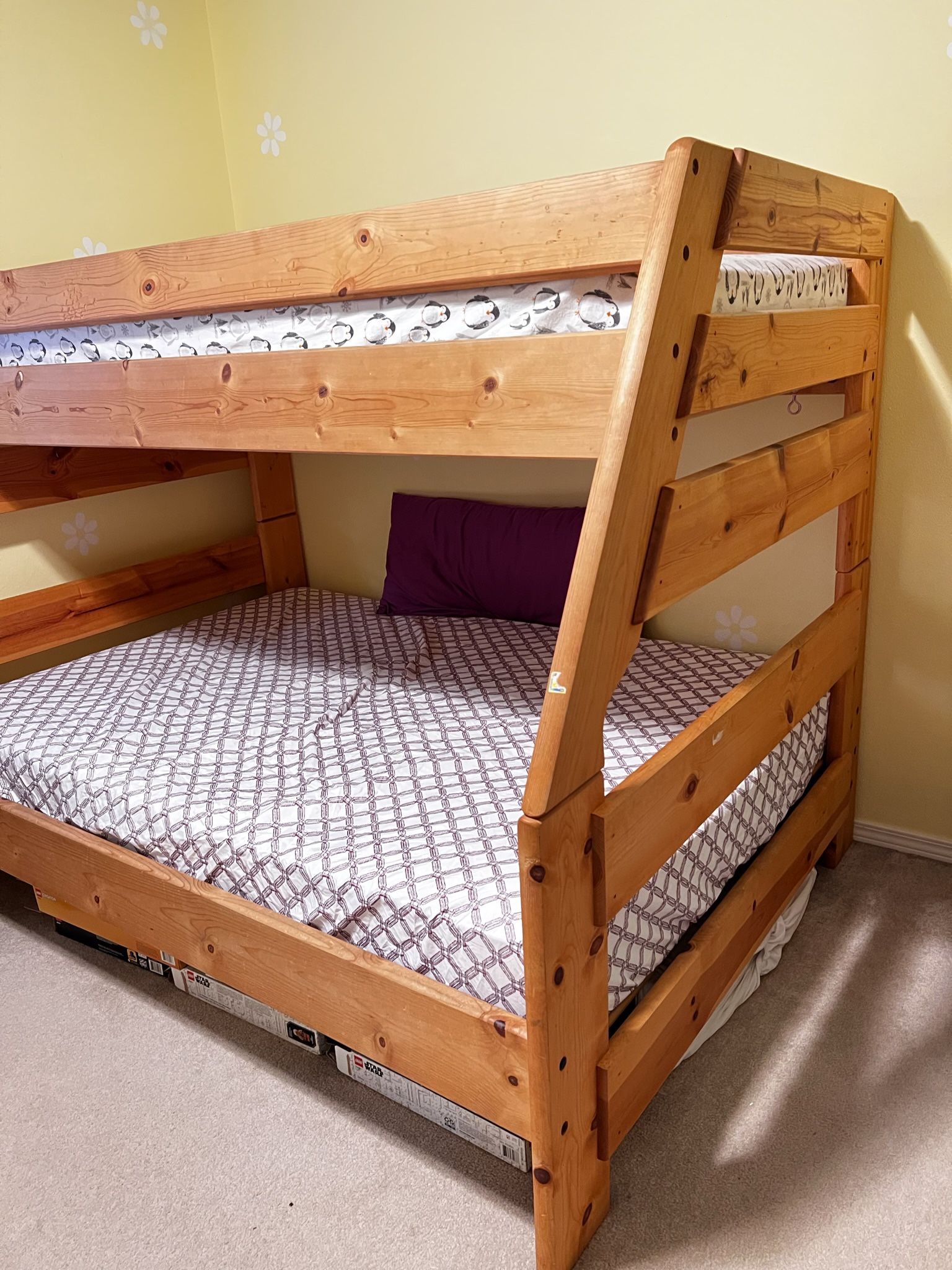 Kids Wooden Bunk Bed + Spring Mattresses In Excellent Condition. for ...