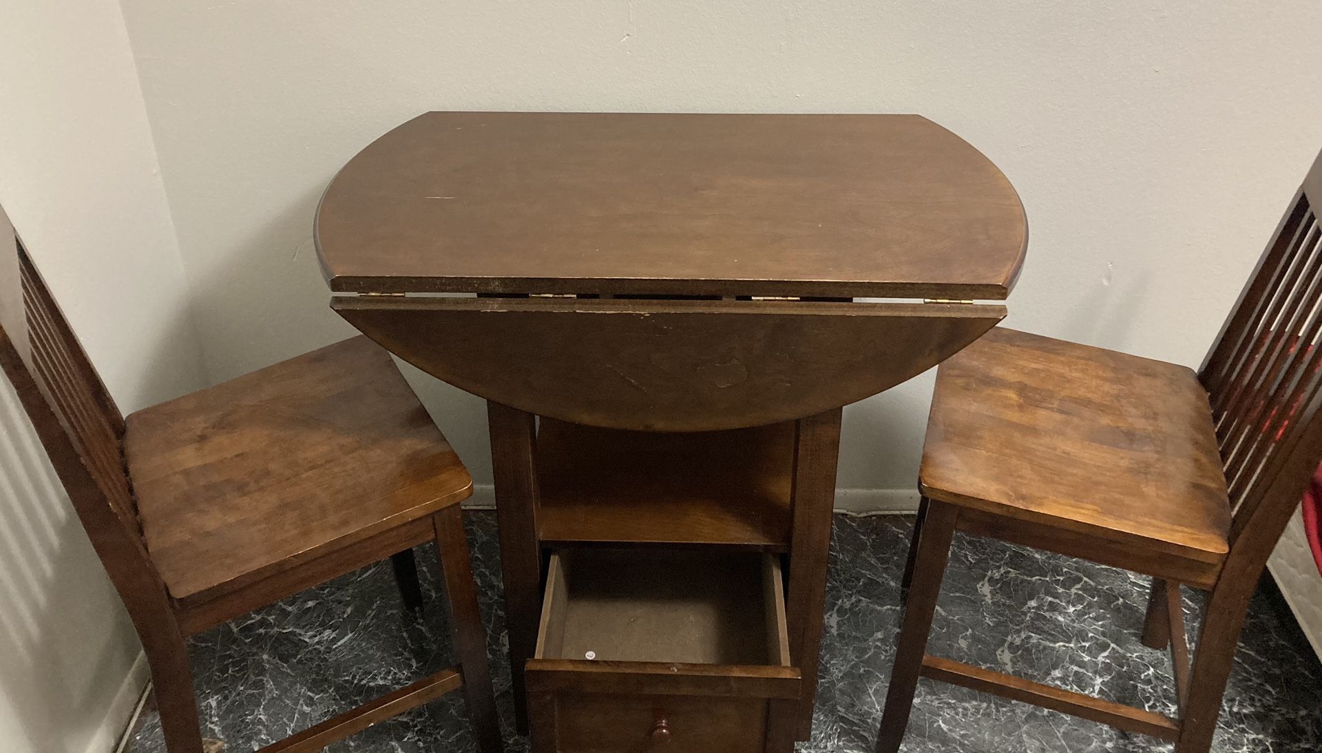 Used Adjustable Round Dining Table W/drawer $175 OBO for Sale in ...