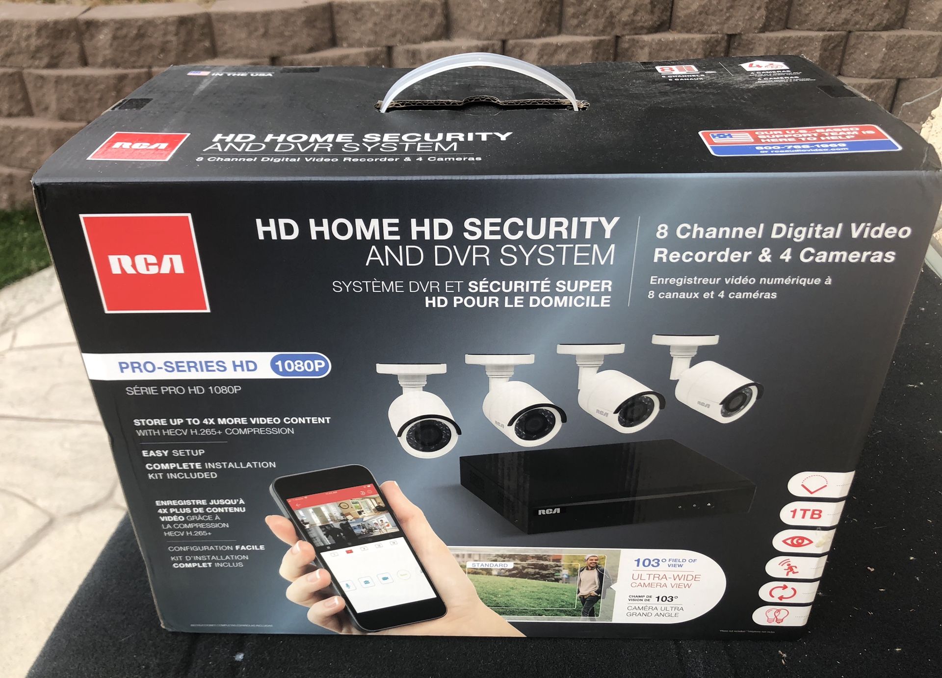 RCA HD Home Security and DVR System, 8 Channel Digital Video Recorder ...