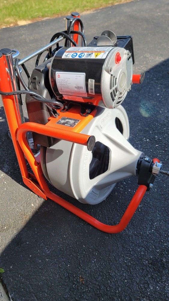 RIDGID K-400 Drain Cleaning Snake Auger 120-Volt Drum Machine with C ...