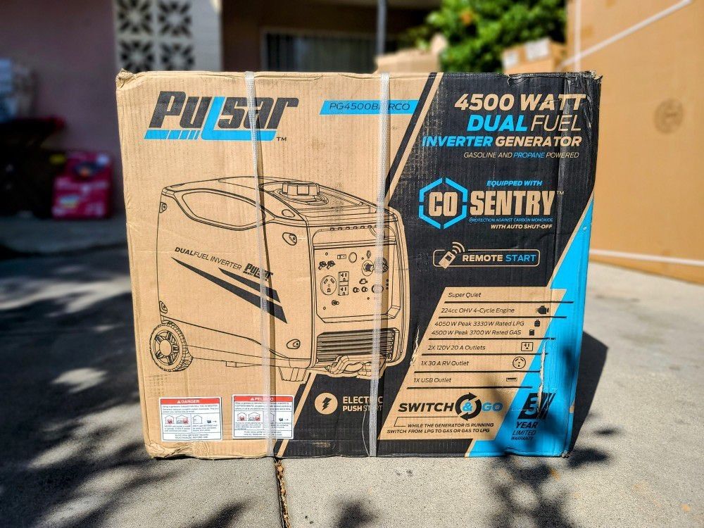 Pulsar 4500 Watt Dual Fuel with Recoil, Remote & Push Button Start ...