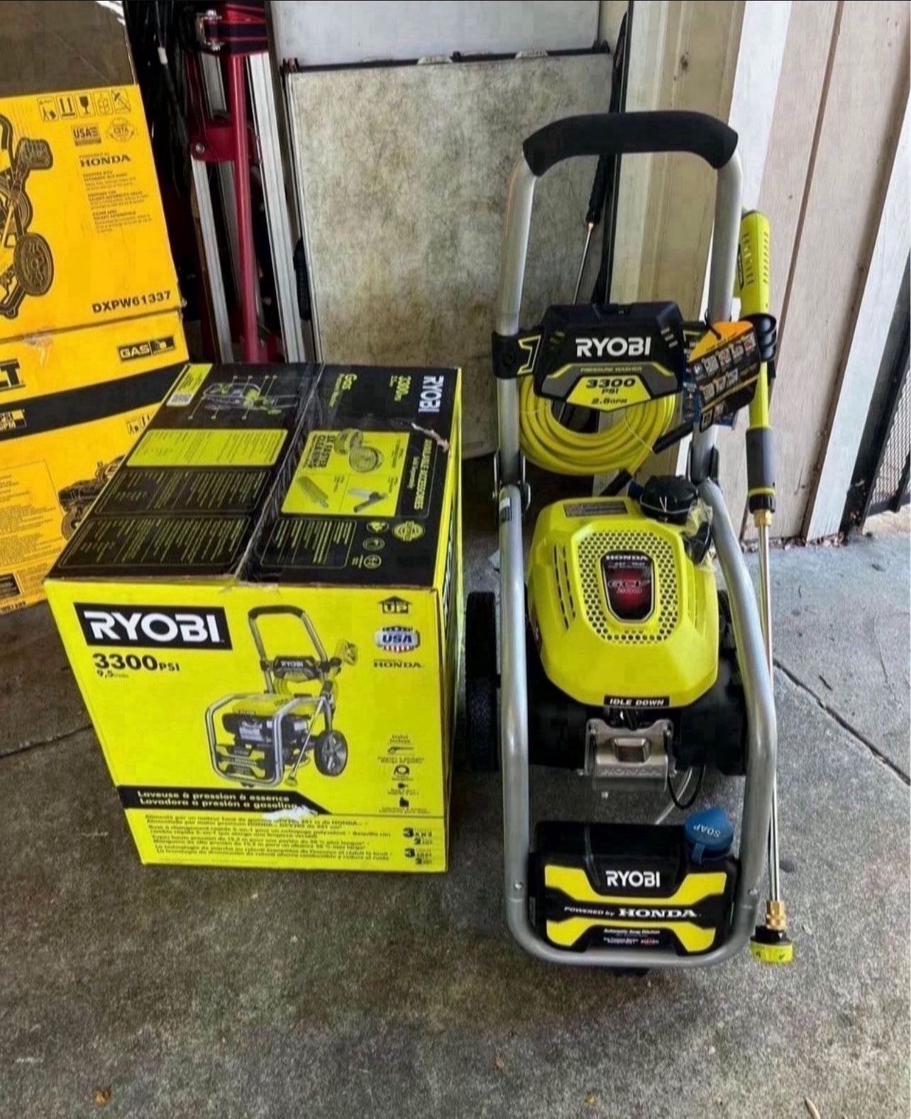 RYOBI 3300 PSI 2.5 GPM Cold Water Gas Pressure Washer with Honda GCV200 ...