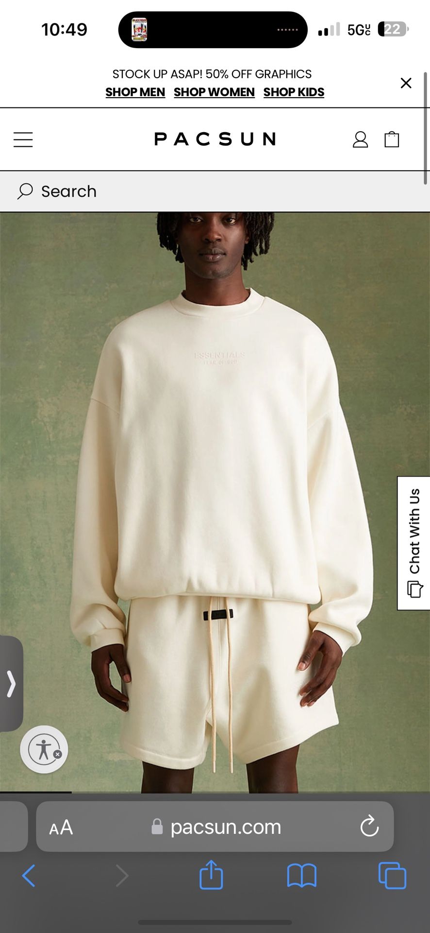 Essentials FOG Crewneck Eggshell for Sale in Quartz Hill, CA - OfferUp