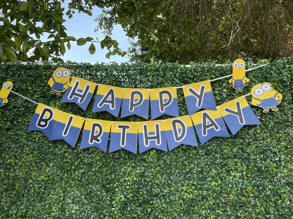 Minion Happy Birthday Banner
