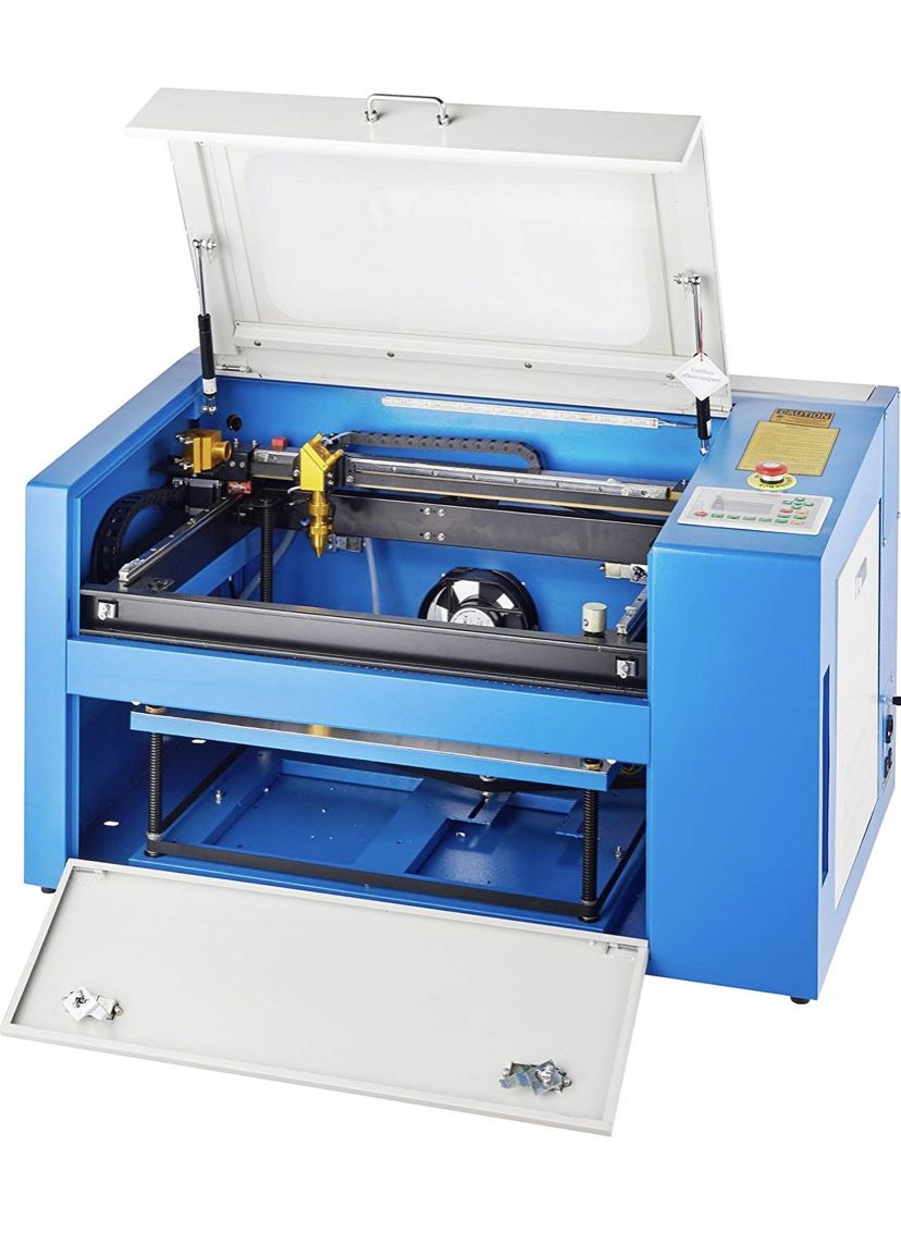 50W CNC CO2 Laser Engraving Cutting Machine, Printer for Leather, Wood ...