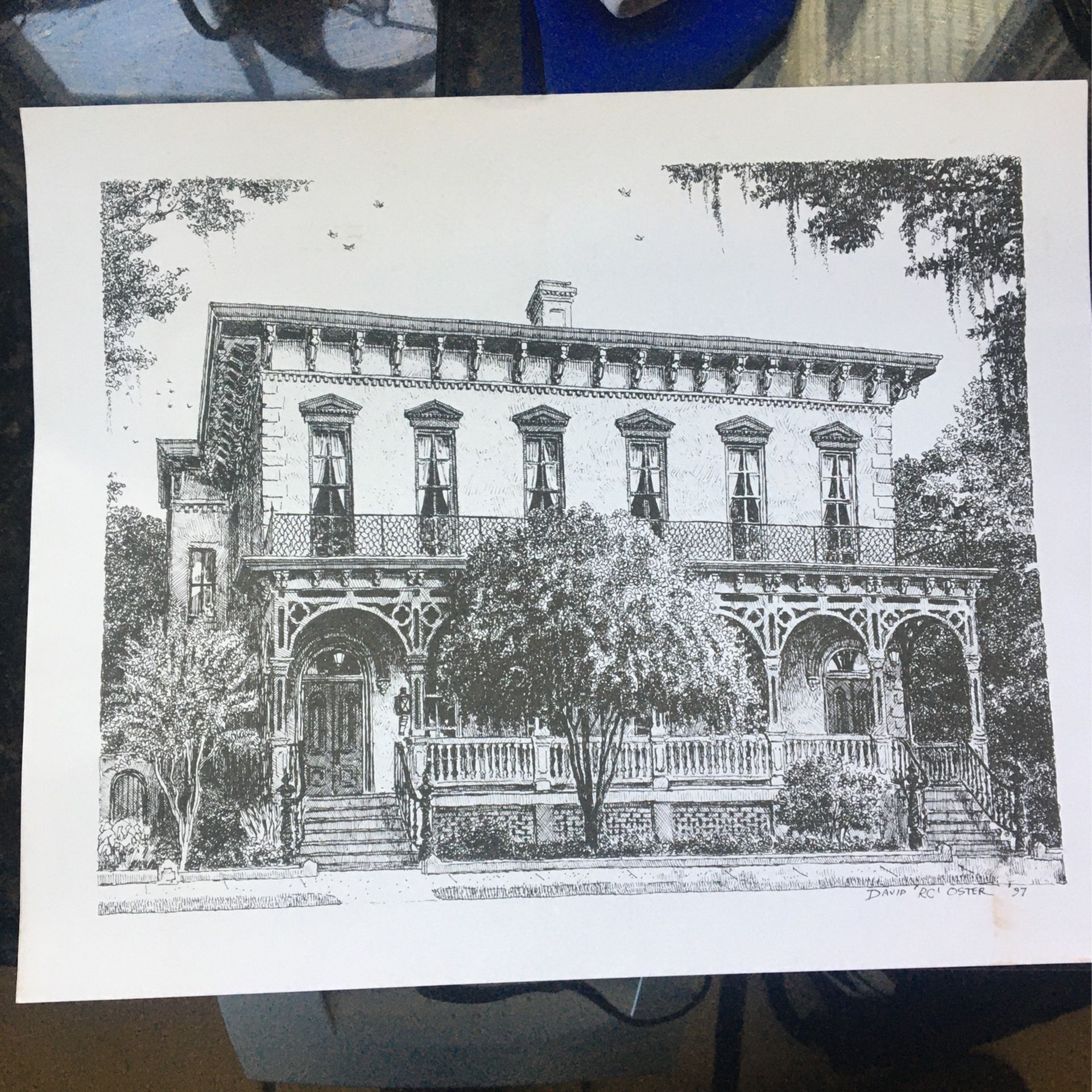 Print Of Building Drawn By Utica NY Artist David RC Oster In 1997 for ...