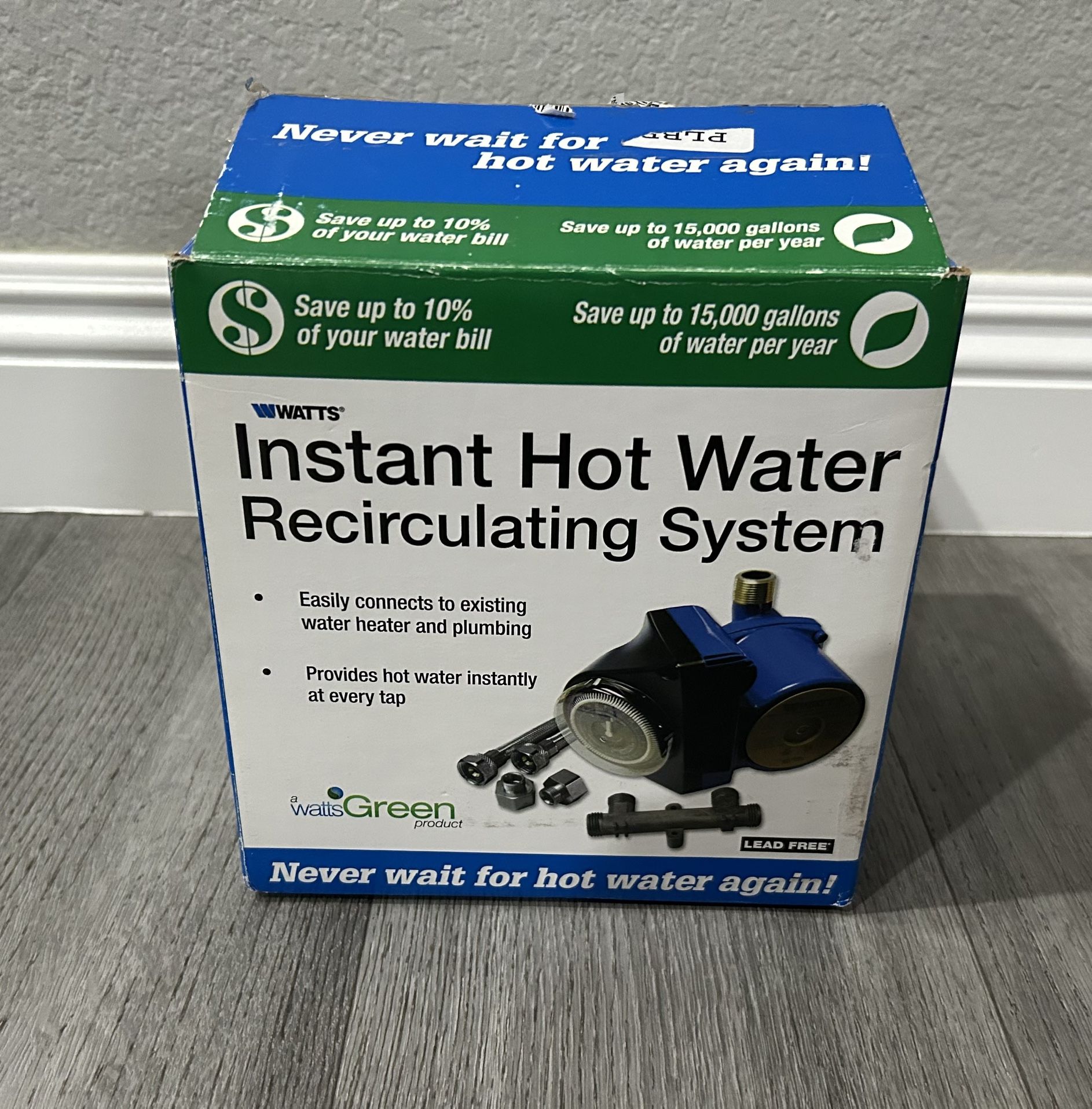 New-Watts Instant Hot Water Recirculating Pump for Sale in Fallbrook ...