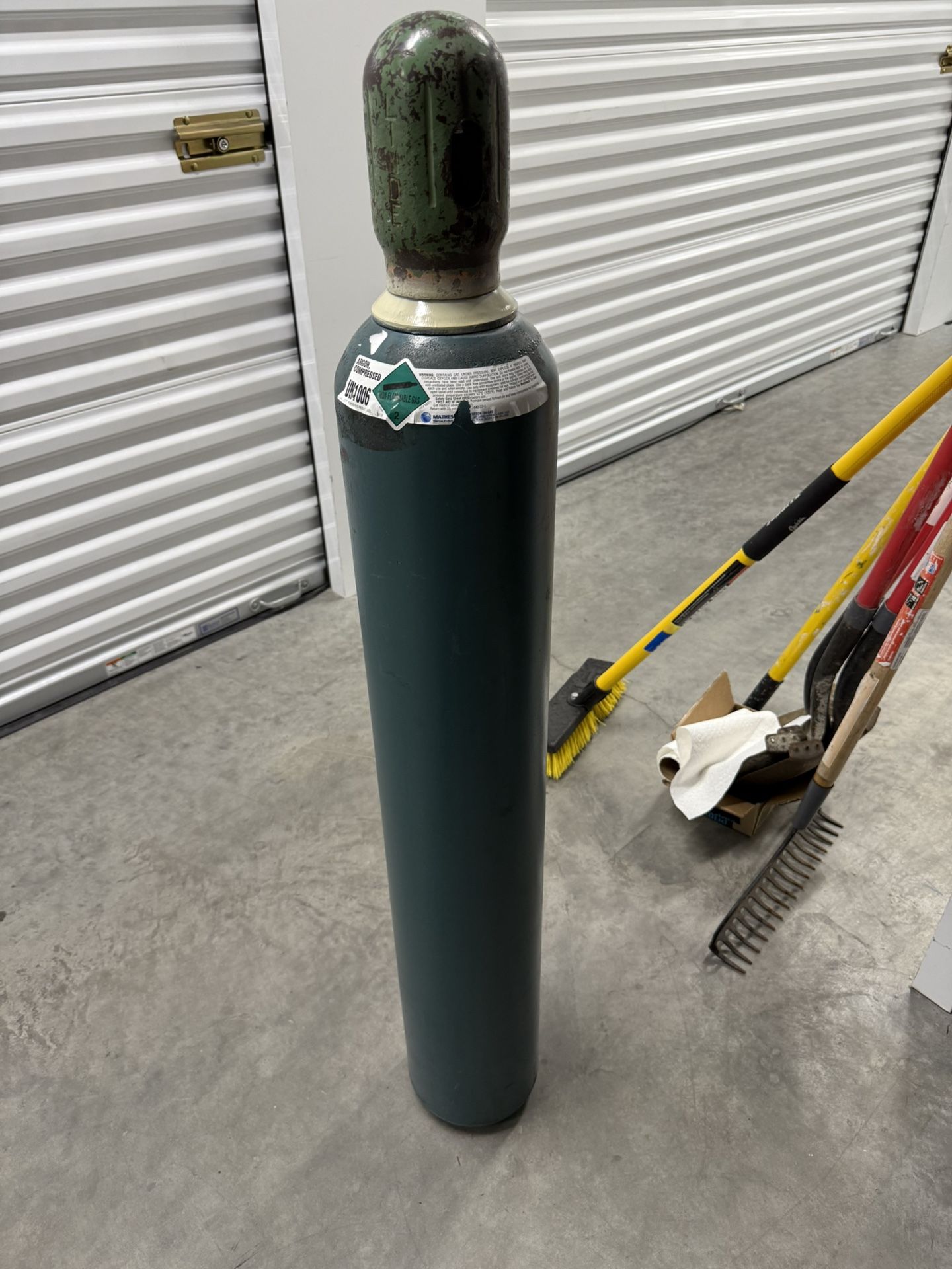 100% Argon Gas Welding Tank Full 125CF | USA CGA 580 Valve for Sale in ...