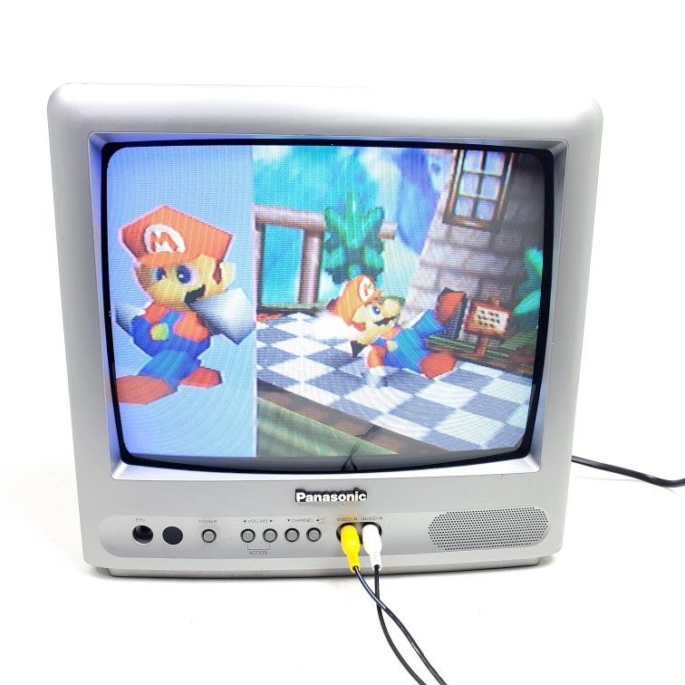 *Works!* Vintage CRT TV Retro Gaming Television 13" Panasonic Y2K Era ...