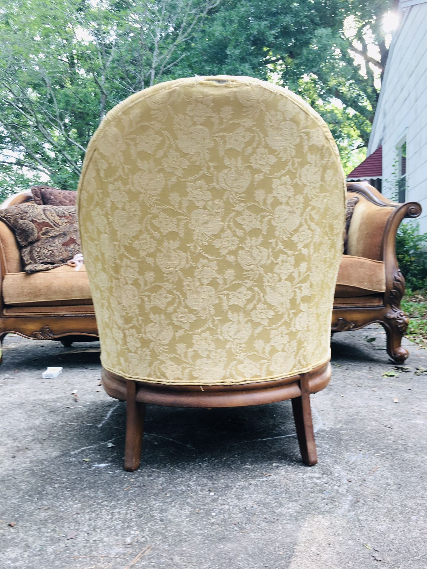 Mid Century Modern Gold Brocade Chair for Sale in Warner Robins, GA ...