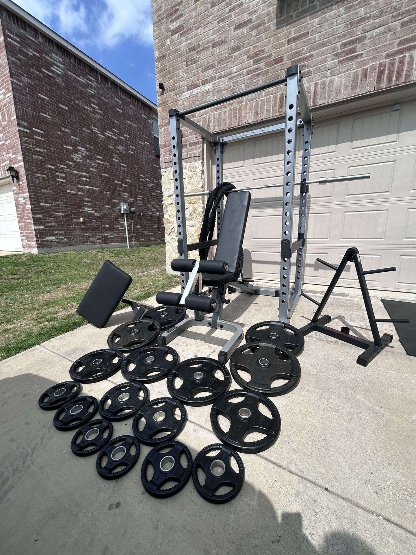Rack/bench/bar/weights/rope for Sale in Fort Worth, TX - OfferUp