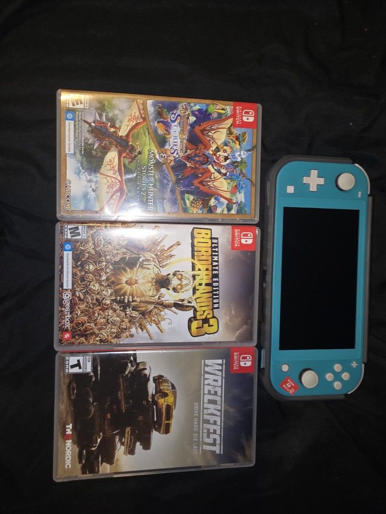 Teal Nintendo Switch Lite. Like New! With Extras for Sale in St. Helens ...