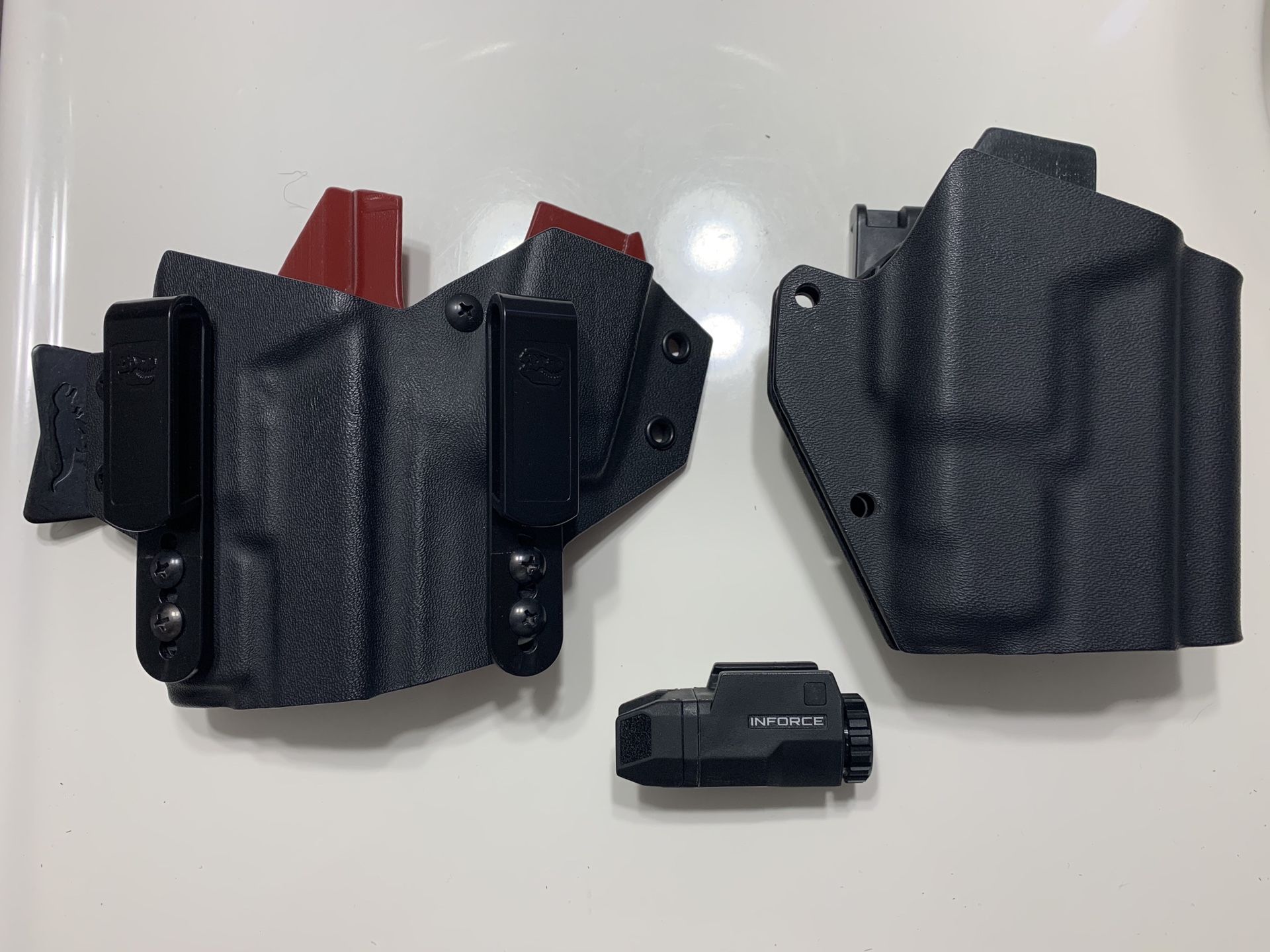 Glock 19 Trex Arms holsters w/ Inforce APLc light for Sale in ...