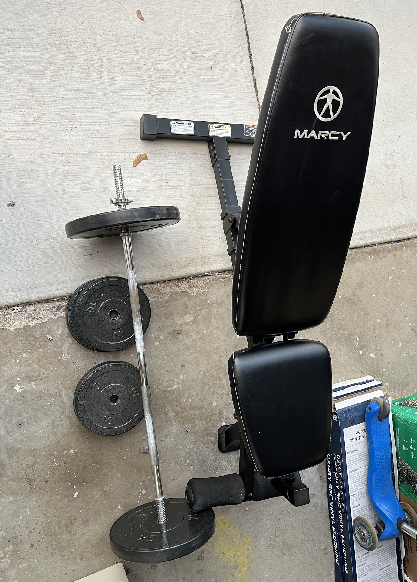 Bench with Bar & Plates for Sale in Spring Valley, CA - OfferUp