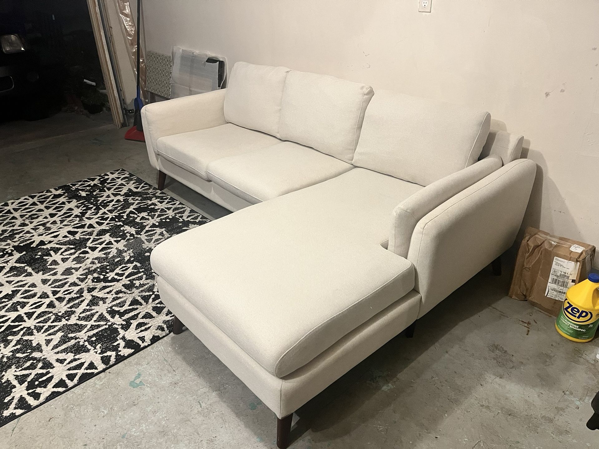 MCM Cream Sectional Couch Sofa for Sale in Austin, TX - OfferUp