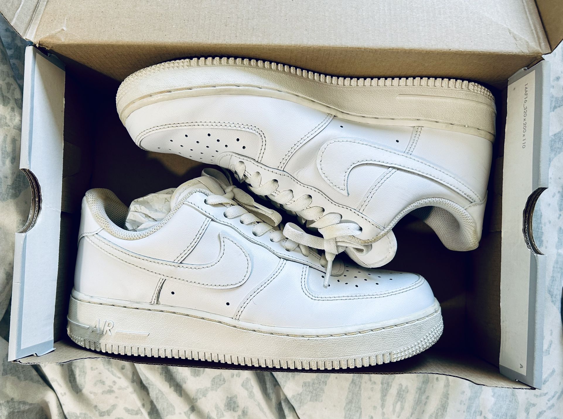Nike AIR Force 1 Men’s Size 7.5 White (315122-111) for Sale in Hacienda ...