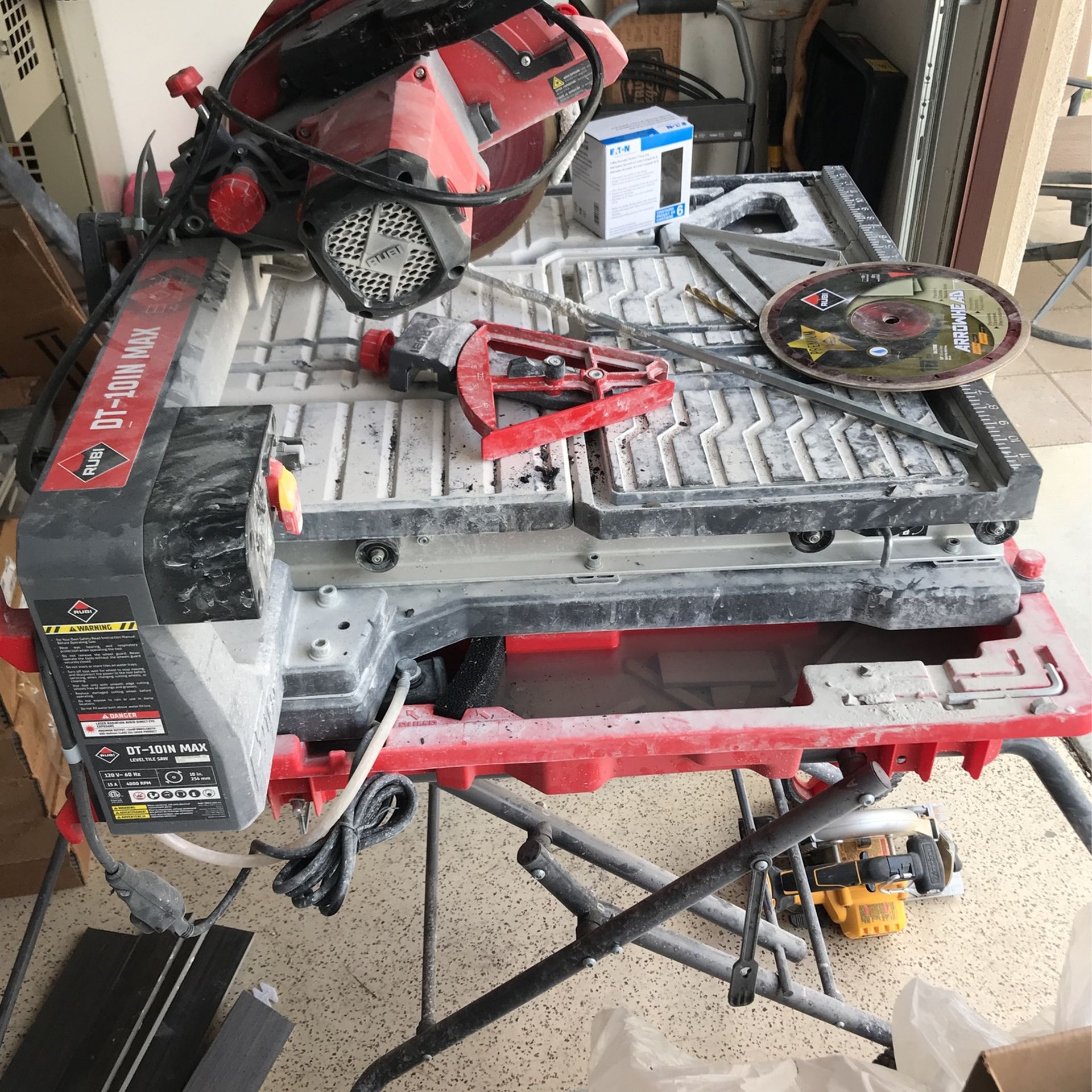 Rubi Tile Saw DT-10in Max With Extra New Blades for Sale in Oak Glen ...