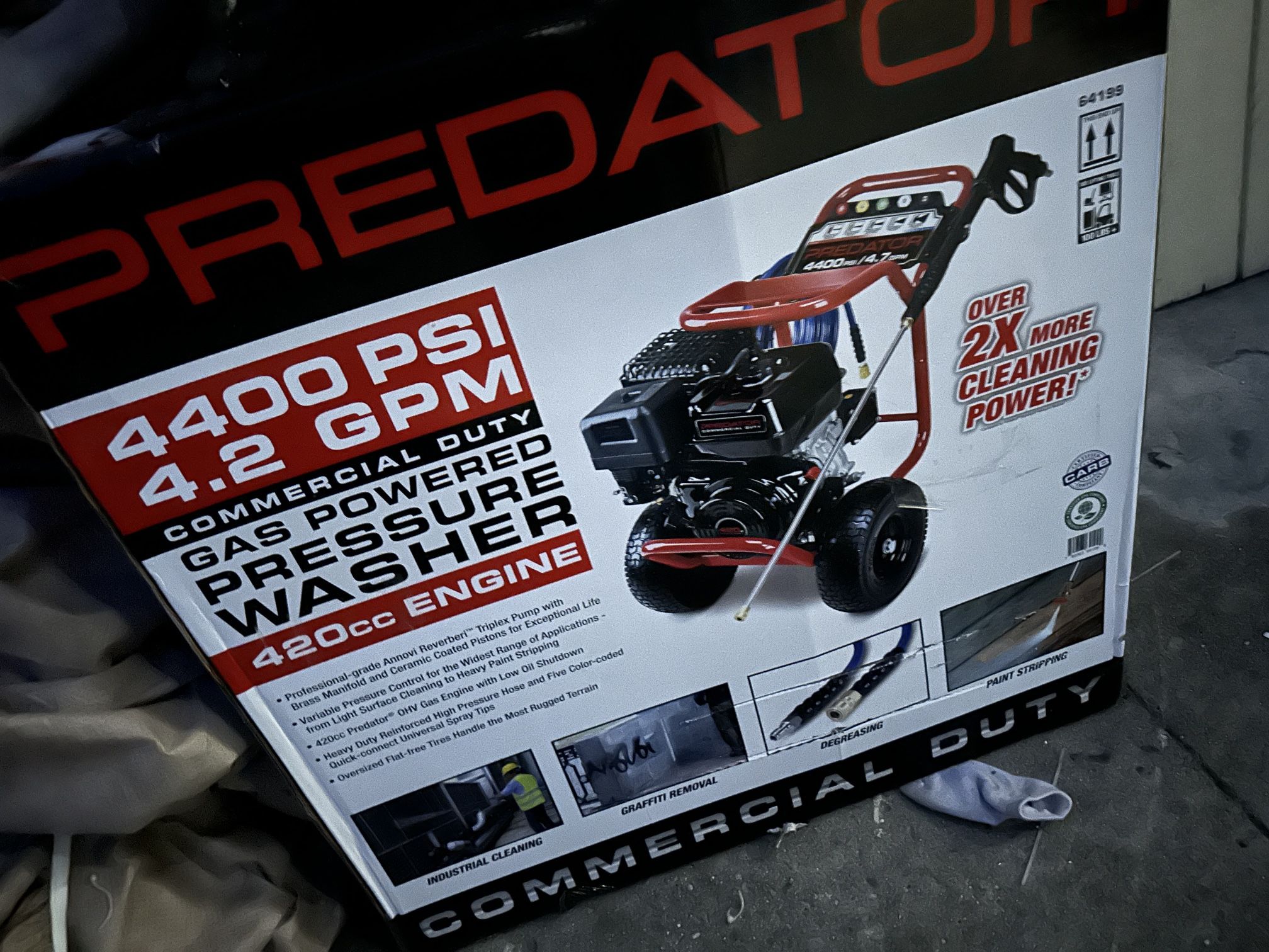 PREDATOR 4400 PSI 4.2 GPM 13 HP 420cc Commercial Duty Pressure Washer EPA for Sale in Oakland CA OfferUp