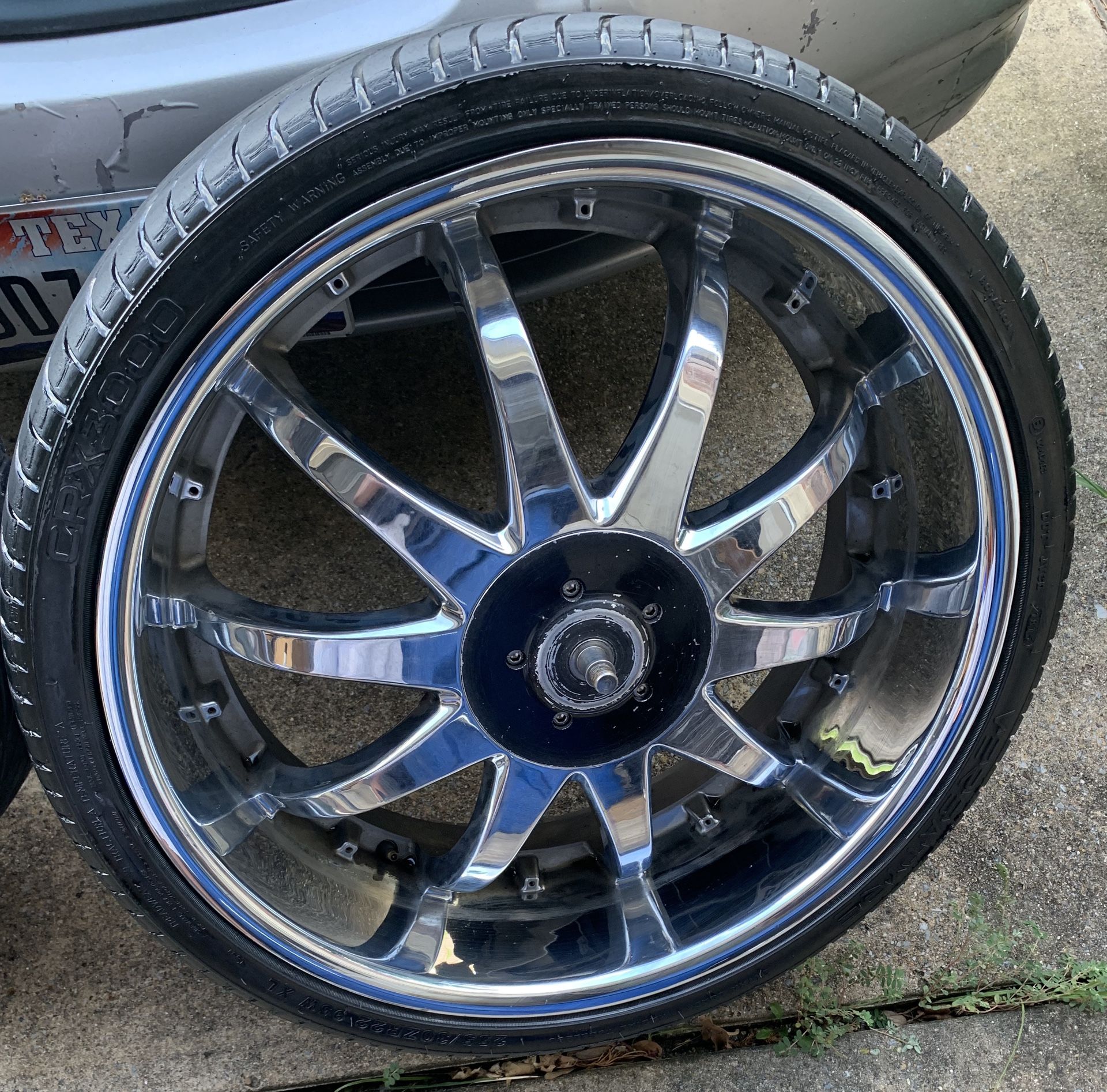 22” Davin Street Spin Base wheels... NO SPINNERS!!! for Sale in Dallas ...