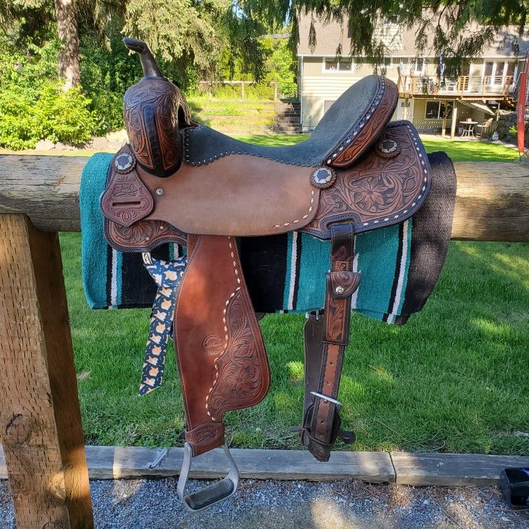 16" Tami Semas Custom Jeff Smith Barrel Saddle for Sale in Edgewood, WA ...