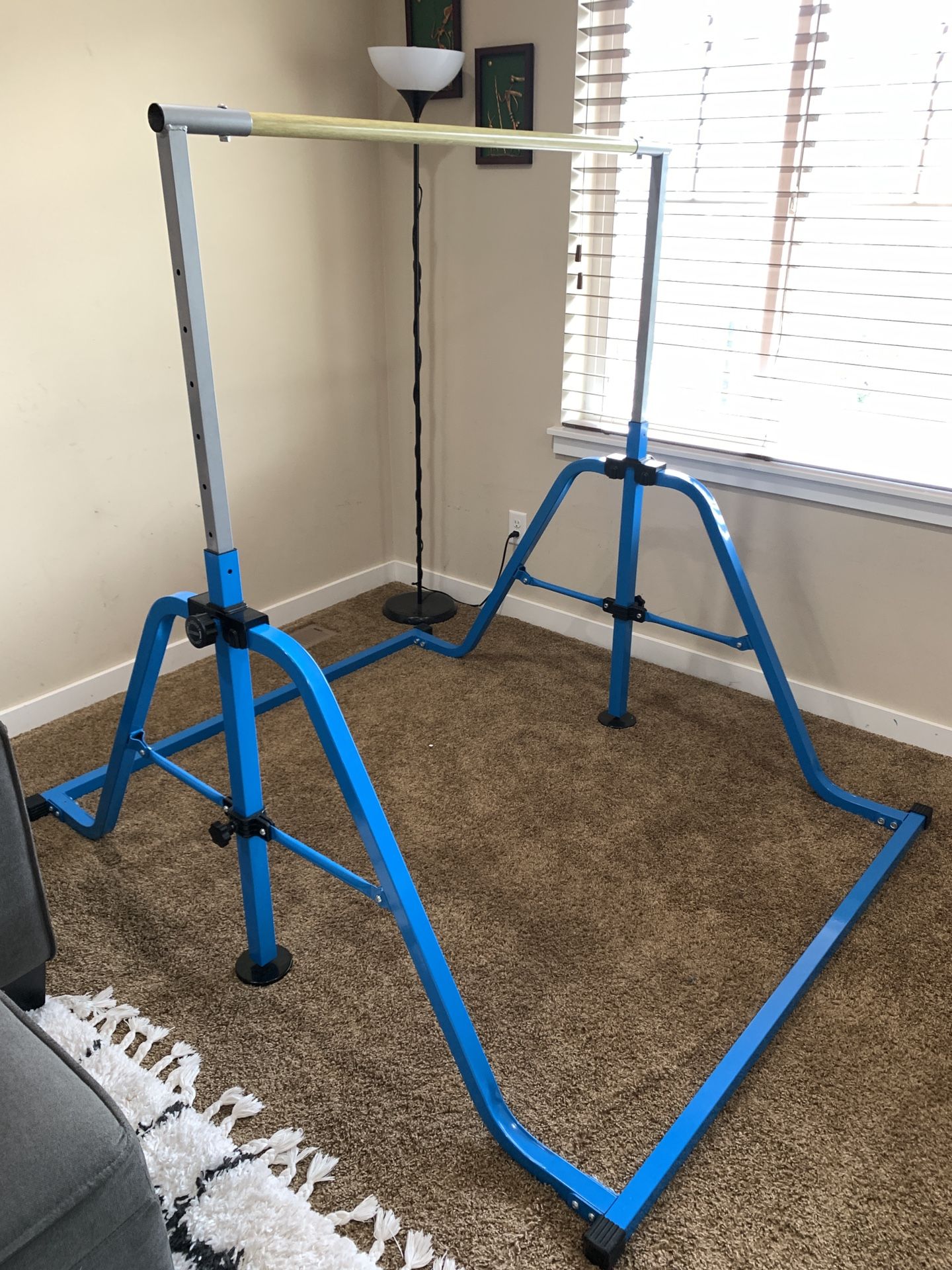 RAVS Gymnastics Bar for Kids, 8 Heights Adjustable Easy Folding ...