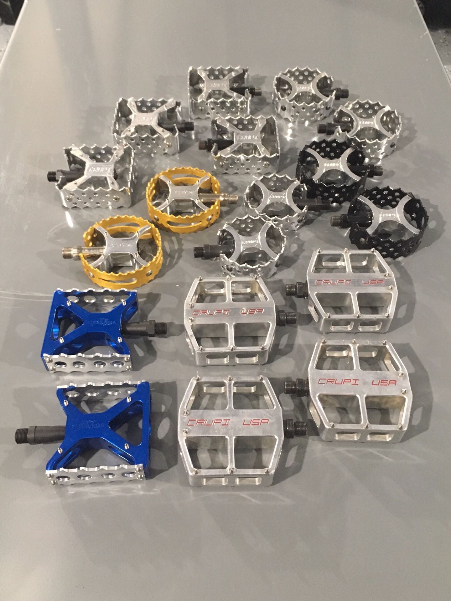 BMX PEDALS CRUPI PRO ROUND SQUARE MINI TECHNIQUE BASSETT SKYWAY HUTCH ...