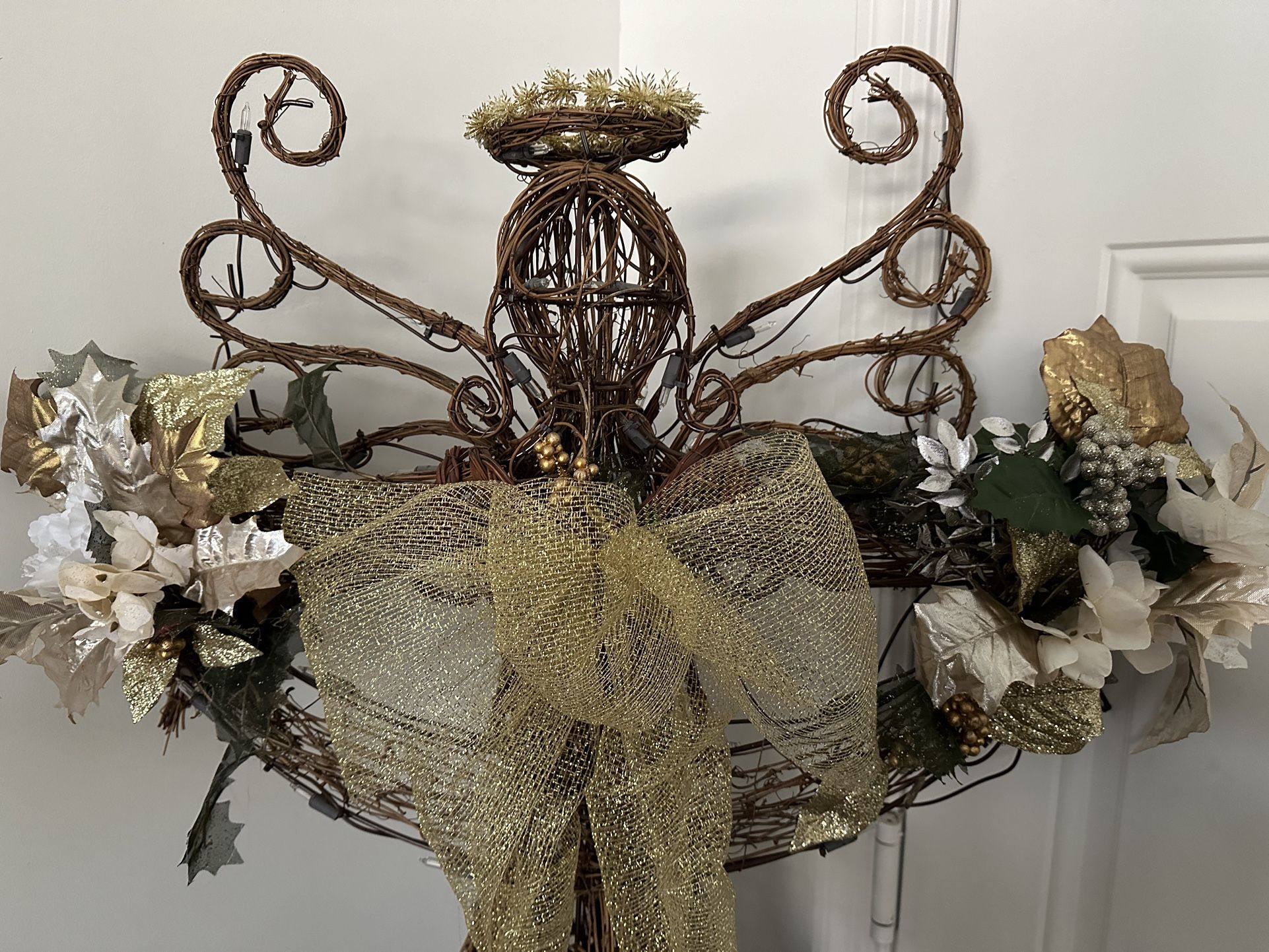 Christmas Angel Made From Natural grapevine twig with lights. for Sale ...
