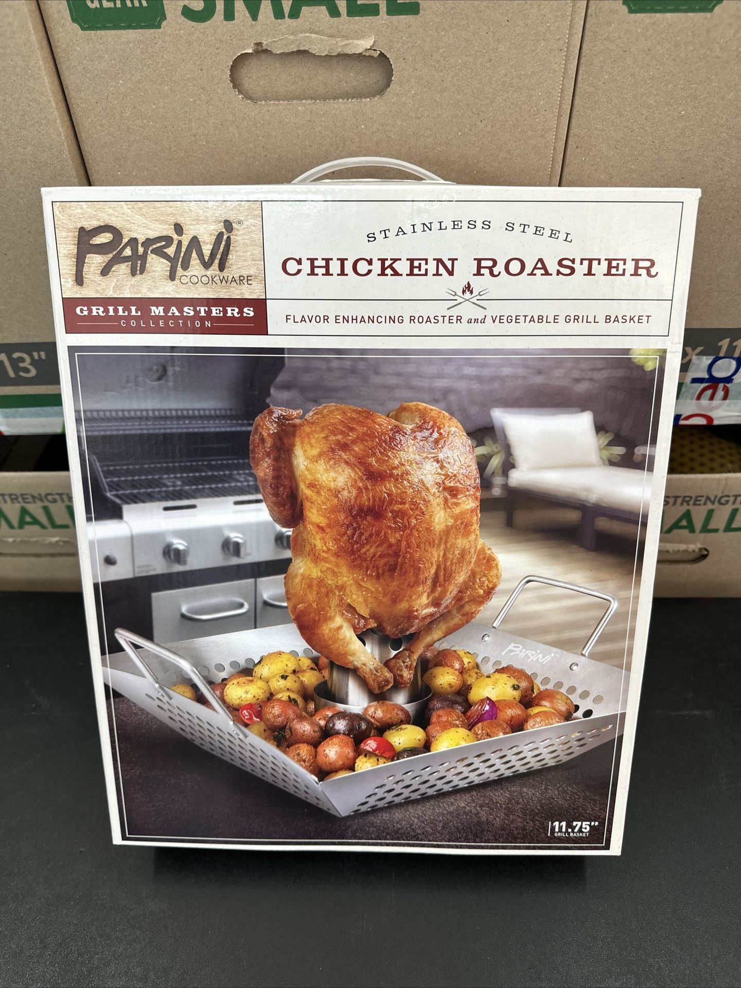 Parini Cookware Stainless Steel Chicken & Vegetables Roaster Grill ...