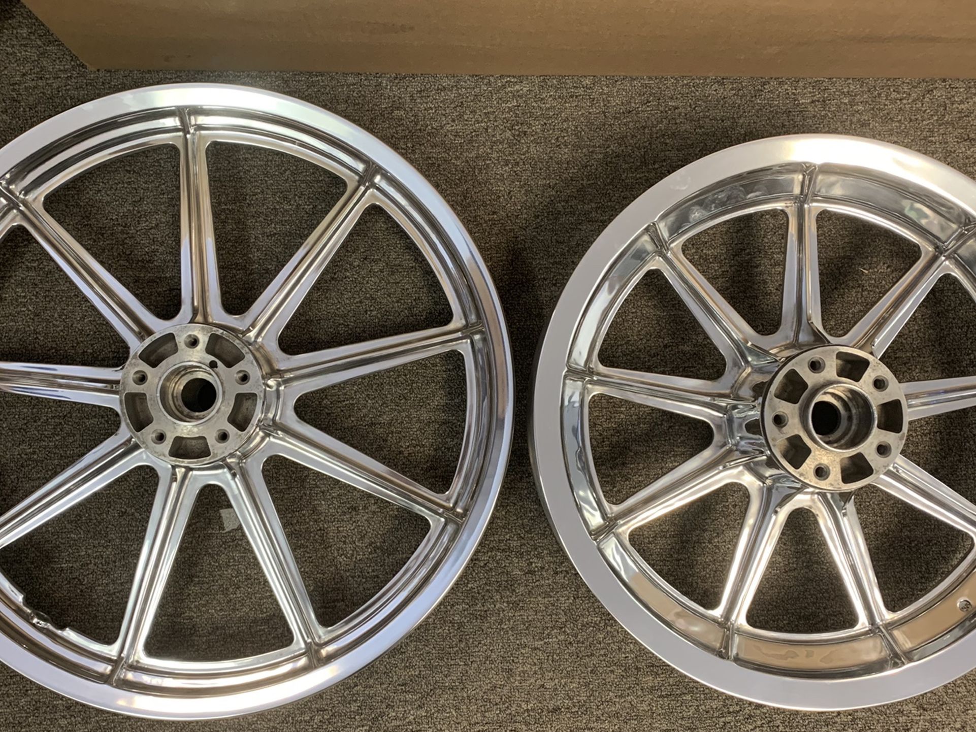 Polished 9 Spoke Timken Fxr Wheels Dyna Xl Sportster for Sale in ...