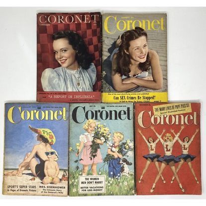 Vintage Lot of 5 Coronet Magazines - 1946, 1951, 1952 for Sale in Palos ...